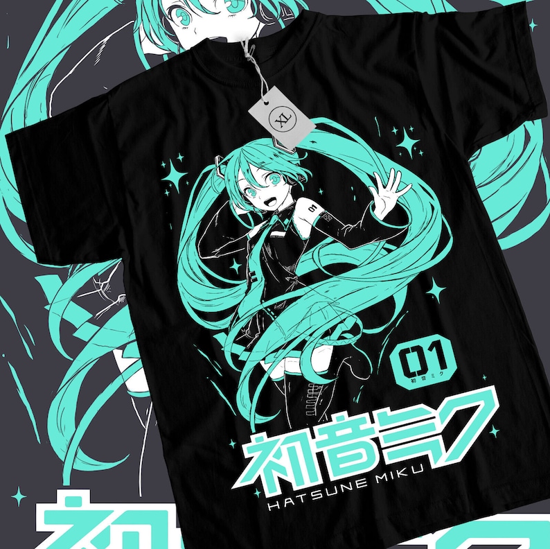 Hatsune Miku T-shirt Anime Girl Kawaii Project Diva Vocaloid - Etsy