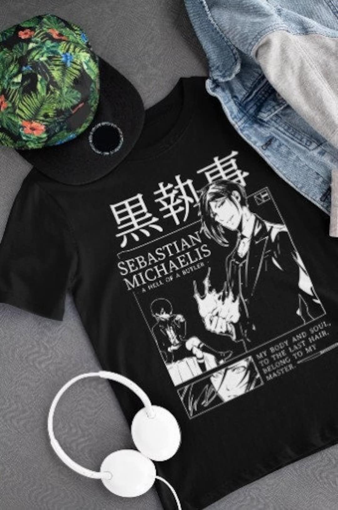 Unisex, Black Butler Shirt, Sebastian T-shirt, Kuroshitsuji, Toboso ...