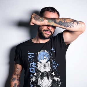Rem Re Zero T-shirt,cute Re Zero Ram,subaru,japanese,manga Graphic Tee ...
