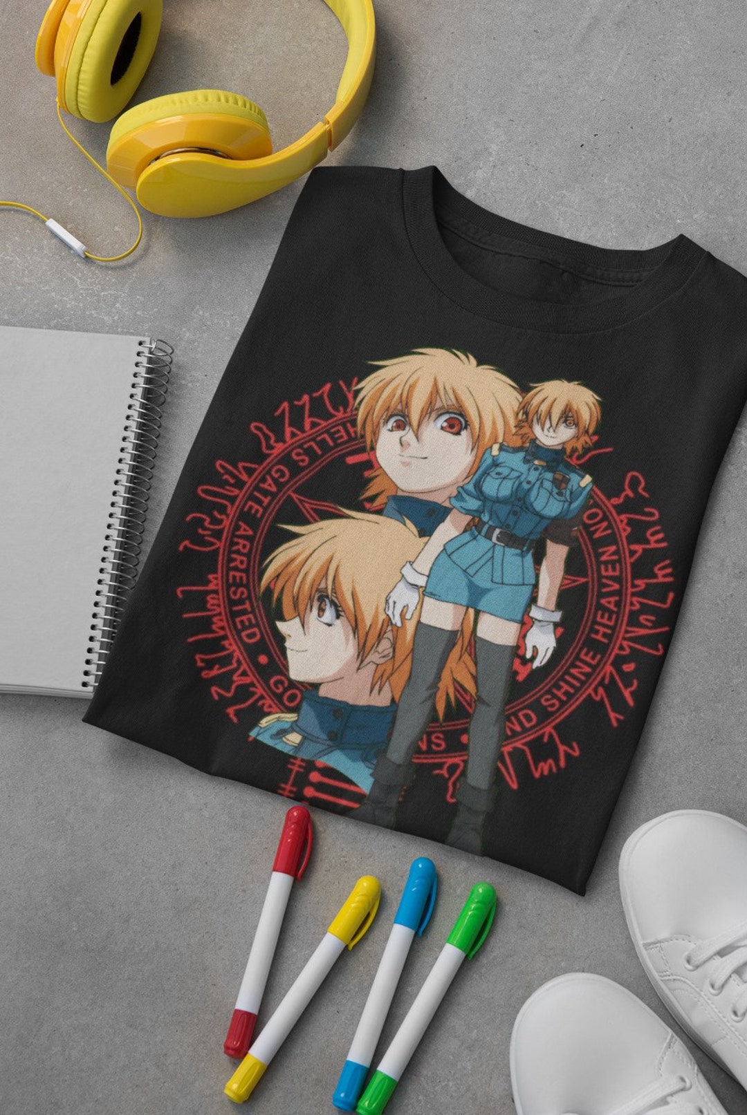 Unisex Hellsing Ultimate Seras Victoria Anime T-shirt, Manga Waifu ...