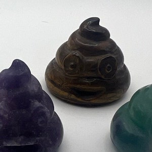 Natural Stone Poop Emoji Carving in Your Choice of Materials. - Etsy