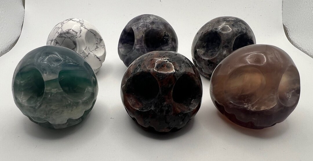 2'' Natural Hand Carved Yooperlite Jack Skull，crystal Demon，halloween ...