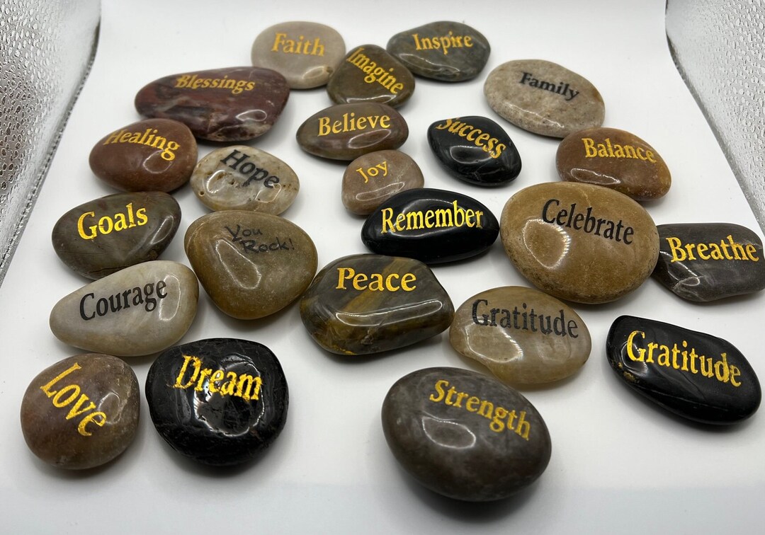 Engraved River Rock Word Stones - Single Words, Sold Individually - Etsy