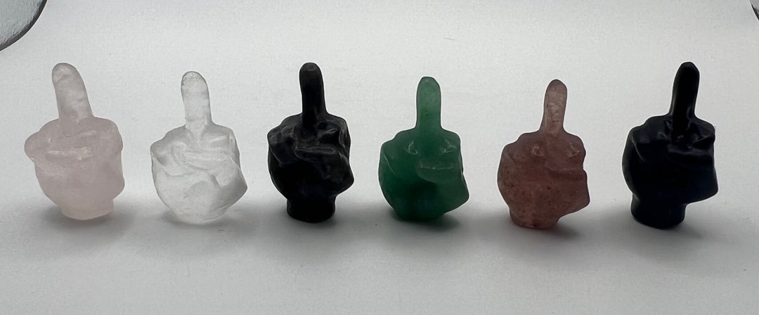 Natural Stone Middle Finger Mini Carving in Your Choice of Material! - Etsy