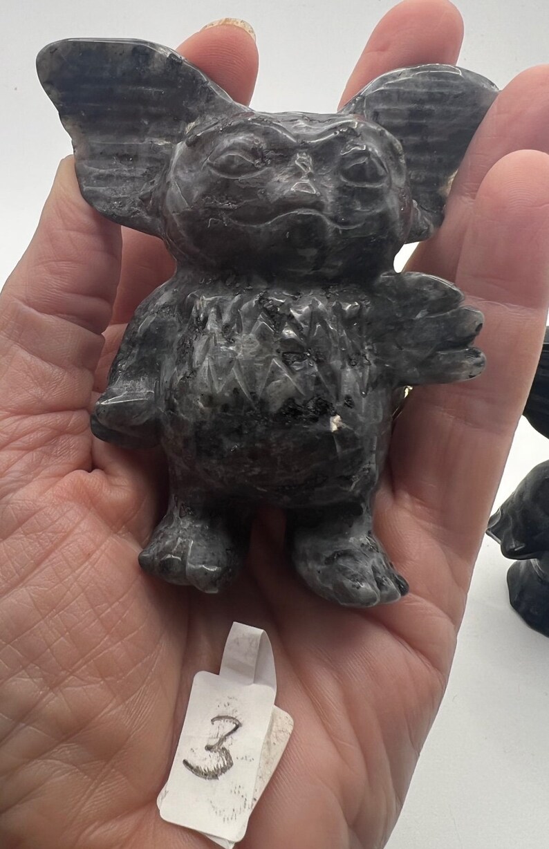 Natural Stone Gizmo Gremlin Carving You Choose the Material - Etsy