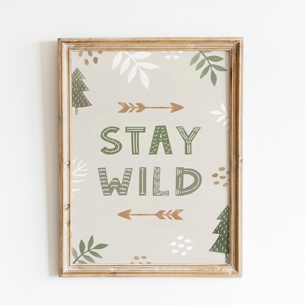 Stay Wild Poster - Etsy UK