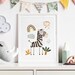 Custom Boho Jungle Animal Wall Décor, Safari Nursery Art Print Set for ...