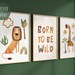Custom Boho Jungle Animal Wall Décor, Safari Nursery Art Print Set for ...