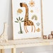 Boho Nursery Wall Art Prints, Safari Green Decor, Boho Kids Room Set of ...