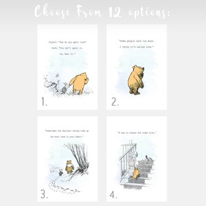 Set of 3 Winnie the Pooh Nursery Prints, Classic A. A. Milne Quotes ...