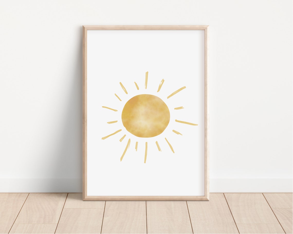 Boho Nursery Decor Safari Animal Prints Sun Rainbow Kids - Etsy