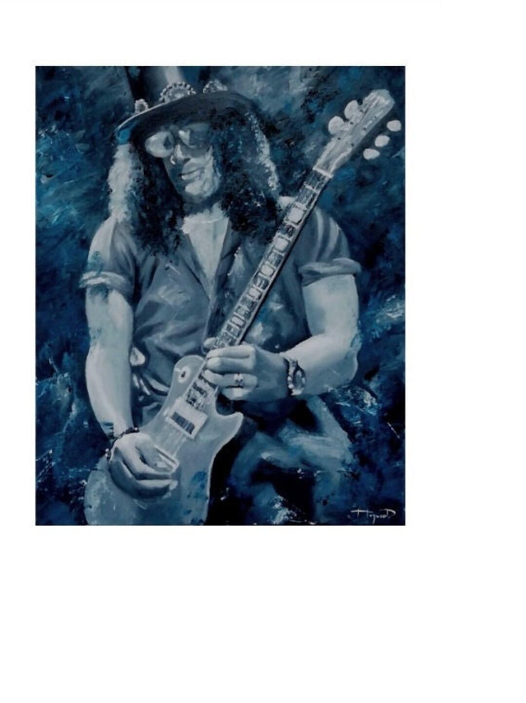 Slash Fine Art Print... Guitar Home Decor From My Original Oil Painting ...