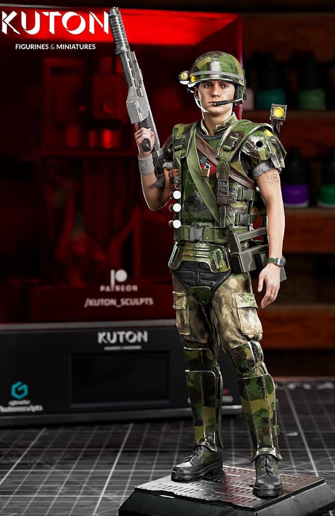 3D Resin Model Kit Hicks Aliens Kuton Figuren 1/24 und 1/10 3D ...