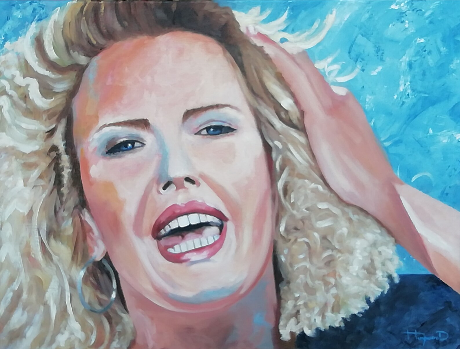 Wilde Original Oil Painting of Kim Wilde - Etsy UK