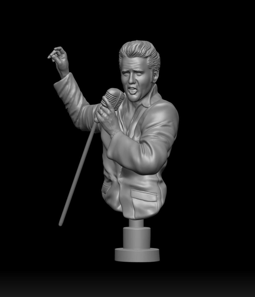 Elvis Presley Bust 3d Printed Statue Resin Model Kit Unassembled Elvis ...