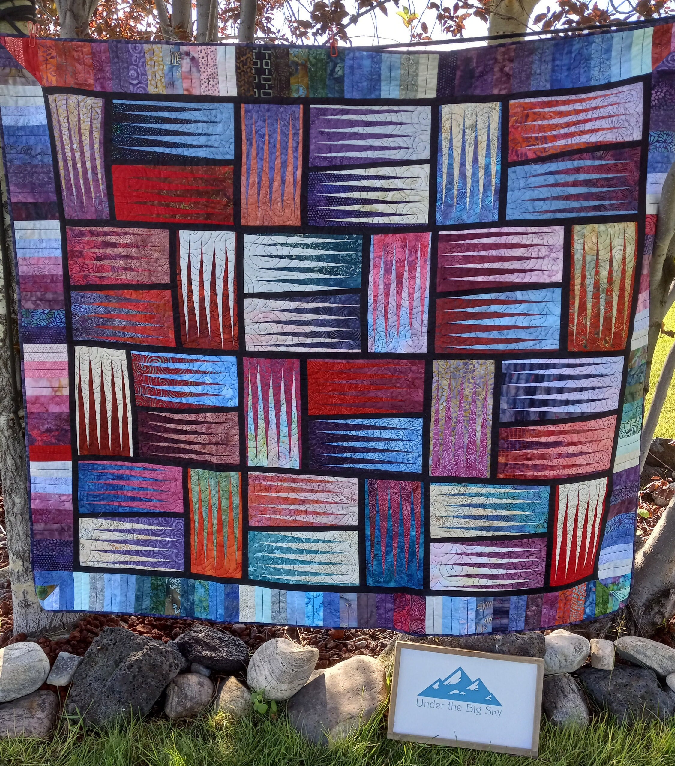 Paper Pieced Multi Colored Batik Throw Sized Quilt - Etsy