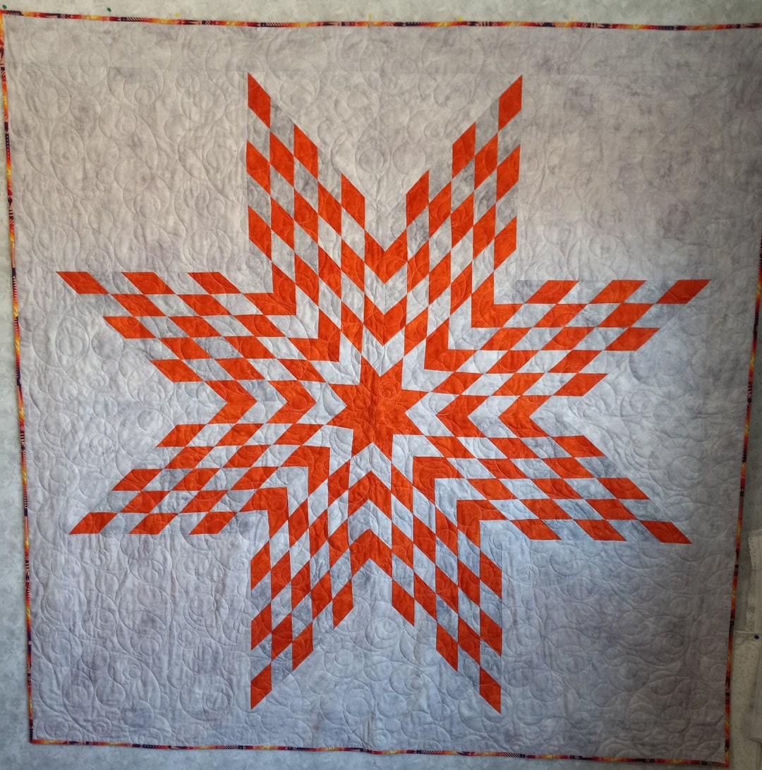Traditional Star Quilted Throw, Made in MT - Etsy
