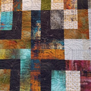 Amazing Tim Holtz Fabric Throw Sized Quilt - Etsy