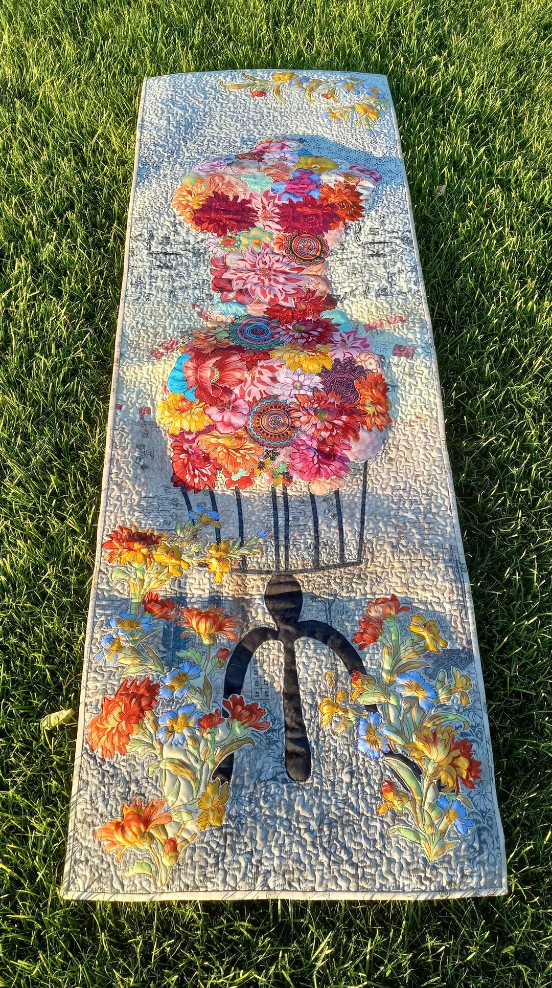 Fabric Collage Dress Form Vibrantly Colored Wallhanging - Etsy