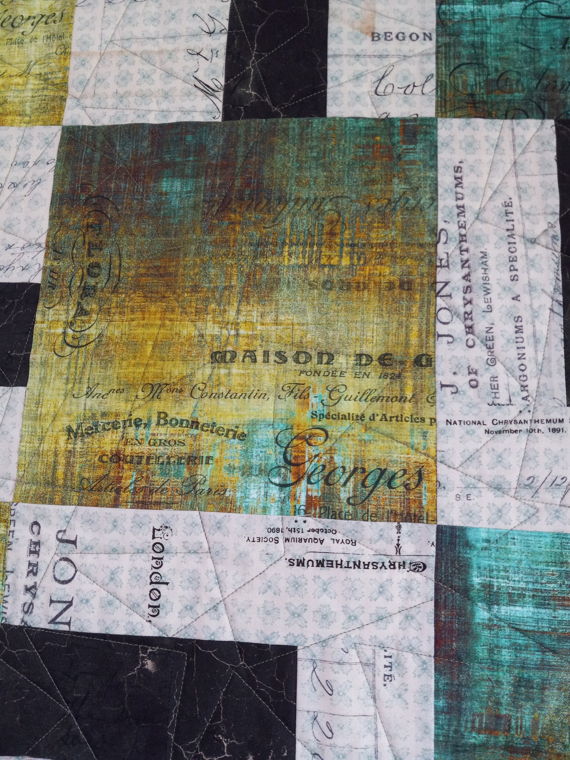 Tim Holtz Fabric Throw Sized Quilt - Etsy
