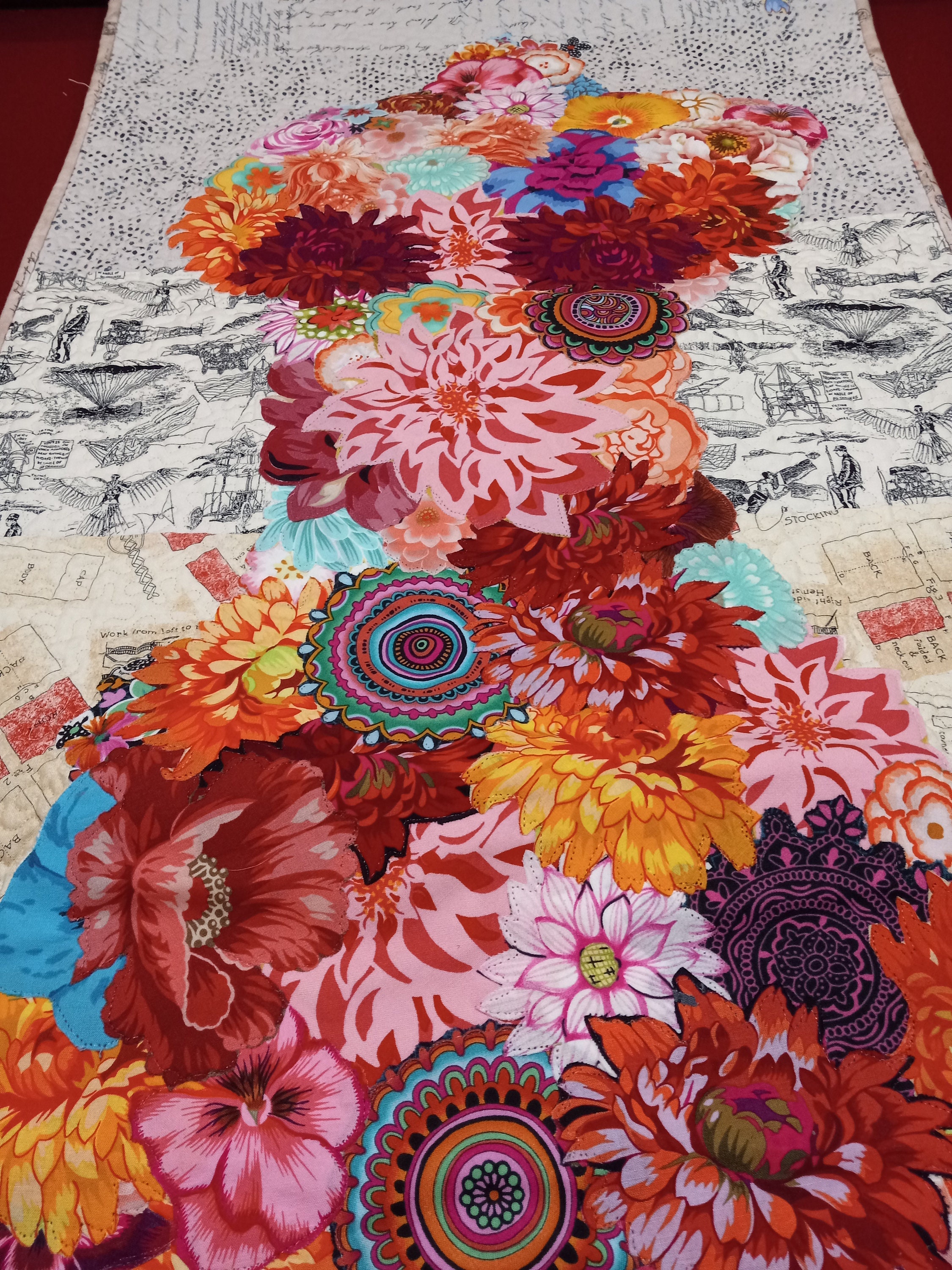 Fabric Collage Dress Form Vibrantly Colored Wallhanging - Etsy