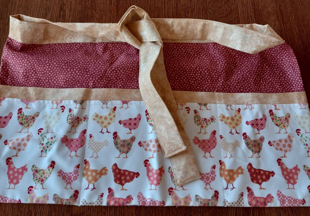 Adorable Spring Chicken Print Fabric Hobby Apron - Etsy