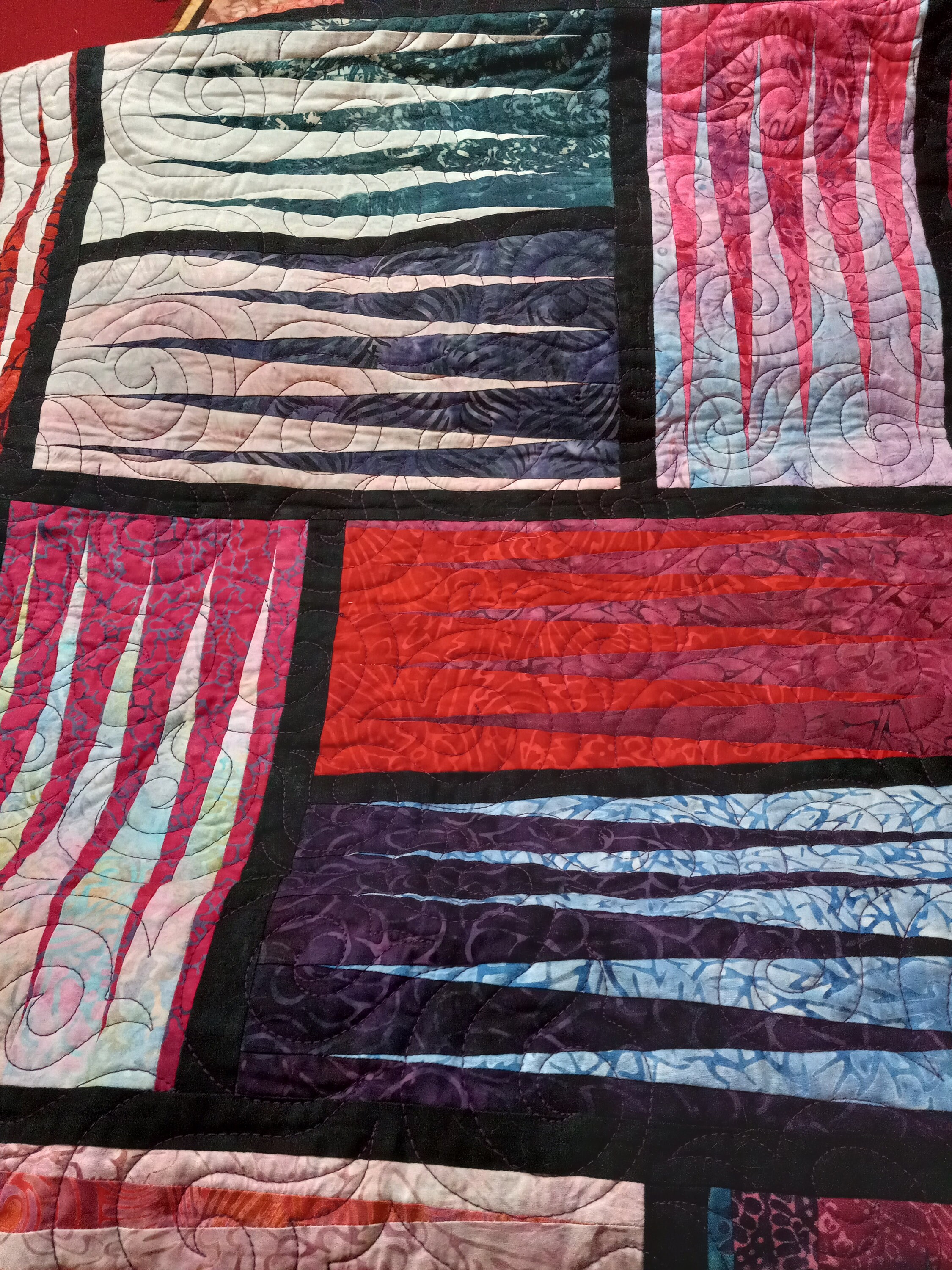 Paper Pieced Multi Colored Batik Throw Sized Quilt - Etsy