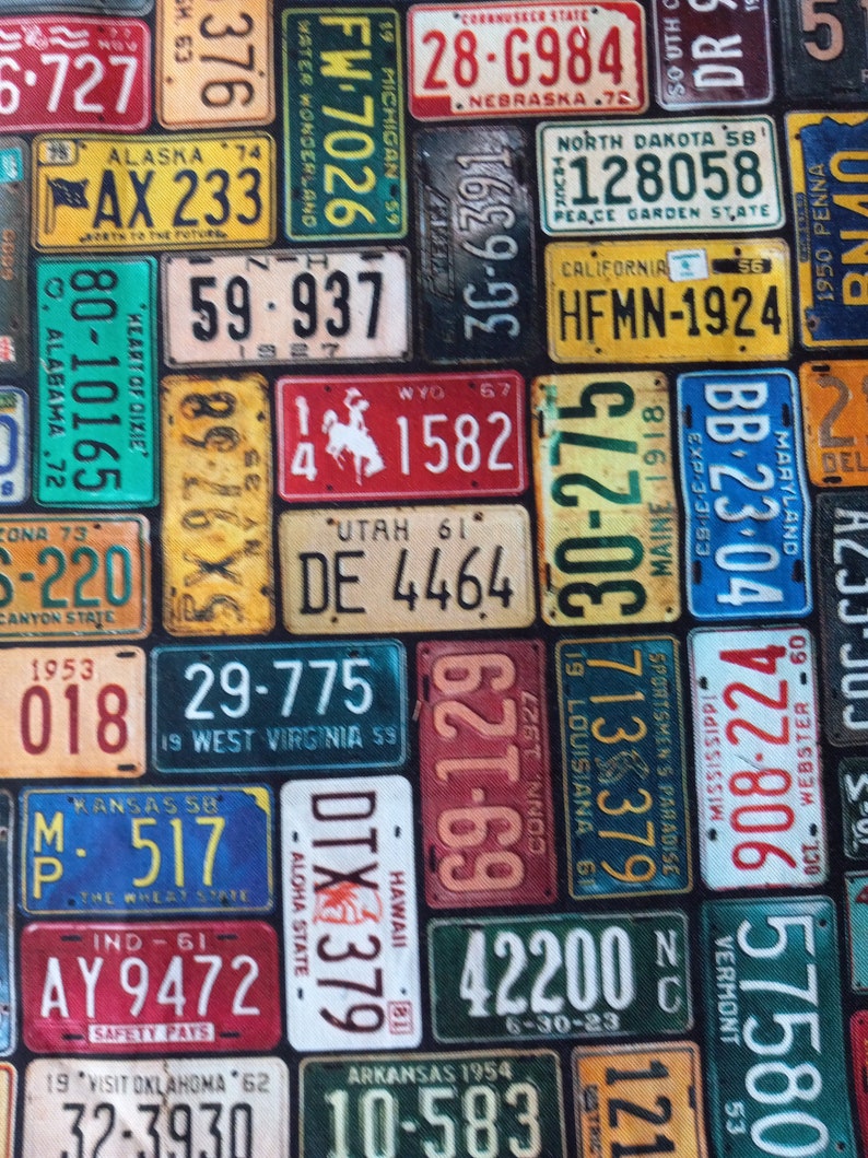 Vintage License Plate Fabric Junk Journaler's Cover Kit - Etsy