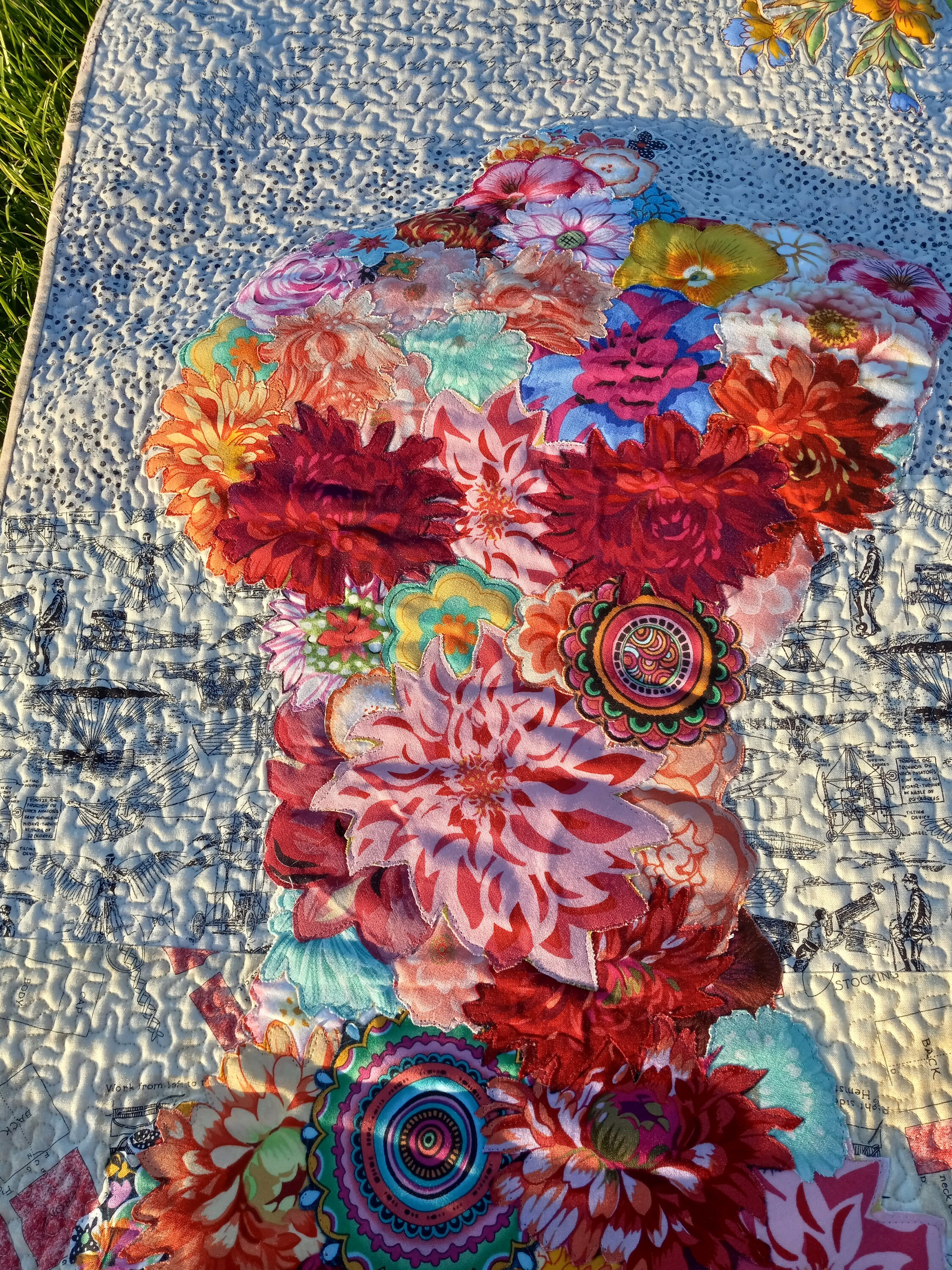 Fabric Collage Dress Form Vibrantly Colored Wallhanging - Etsy