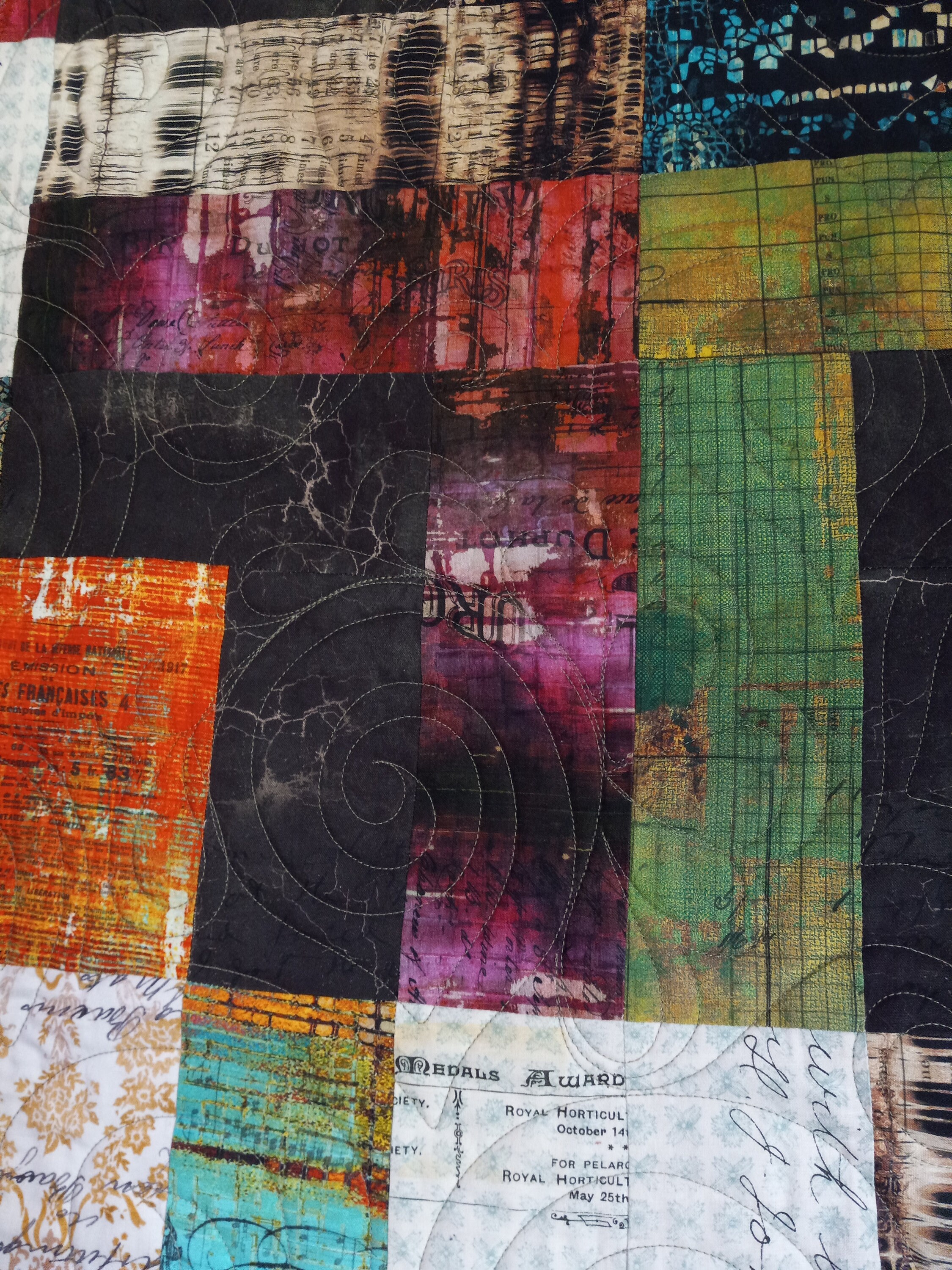 Amazing Tim Holtz Fabric Throw Sized Quilt - Etsy