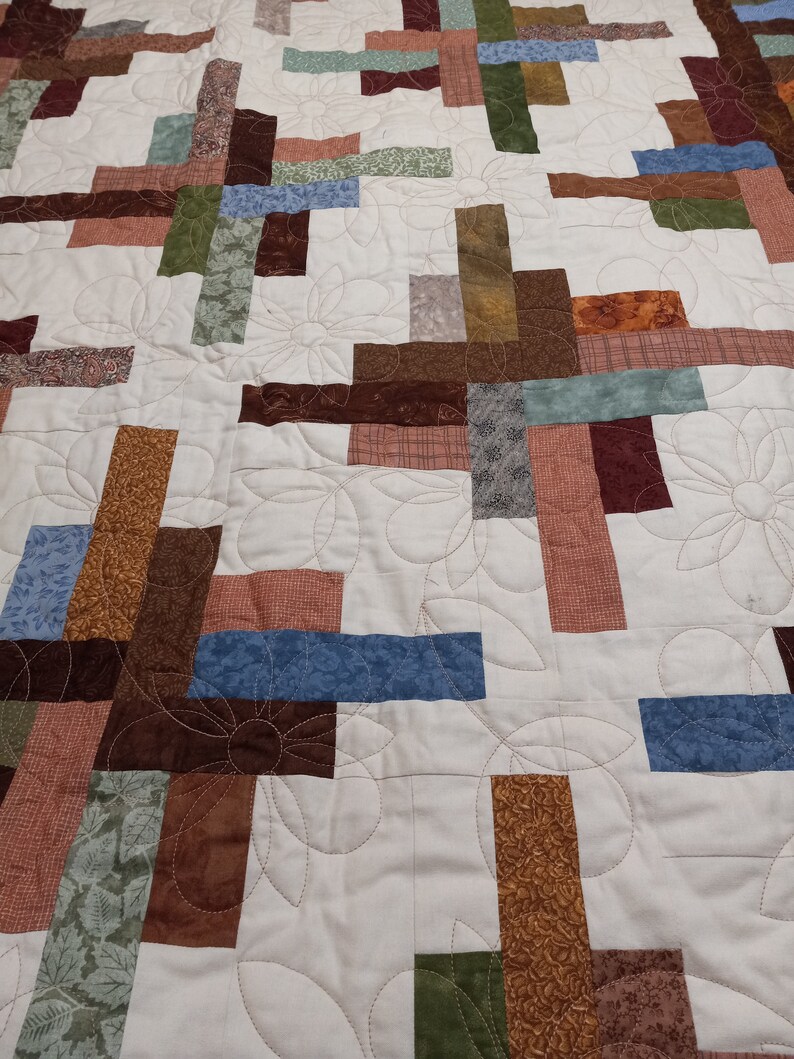Queen Size Handmade Quilt in Traditional Colors and Pattern - Etsy