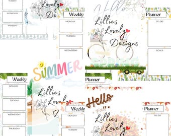 Seasonal Weekly Planner DIGITAL DOWNLOAD - Etsy