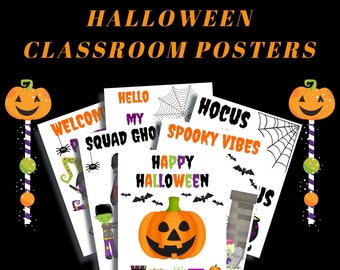 Happy Halloween Classroom Posters | Halloween Classroom Decor ...