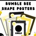 Shape Posters | Bumble Bee Shape Posters | Bumble Bee Classroom Decor ...