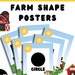 Shape Posters | Farm Shape Posters | Farm Classroom Decor | Shapes ...