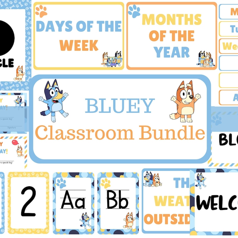 Blue Themed Classroom Decor - Etsy