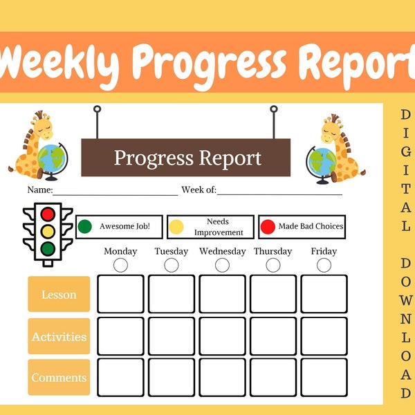 Progress Chart - Etsy