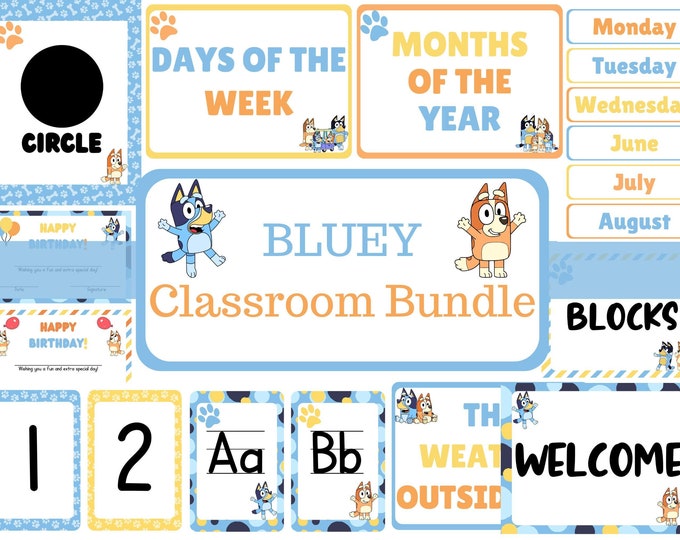 Inspired by Bluey Bulletin Borders| Classroom Decor| Bulletin Borders ...