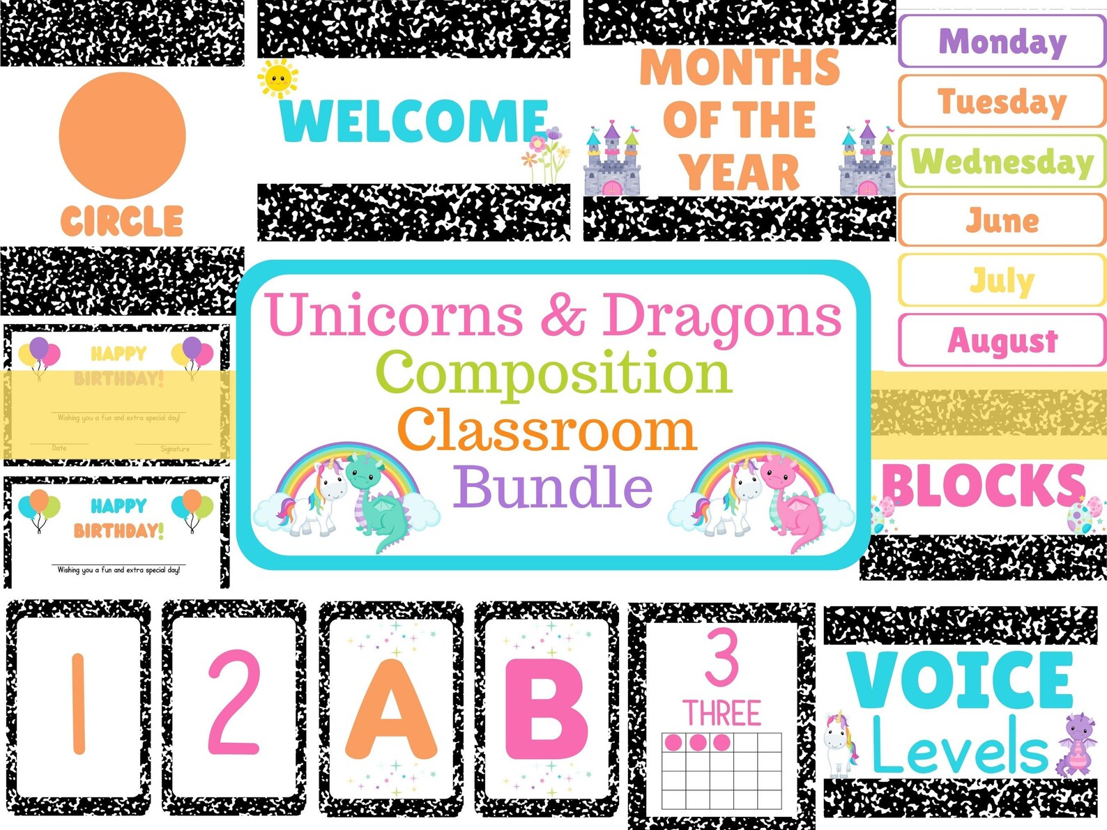 Composition Classroom Decor | Classroom Decorations | Classroom Bundle ...