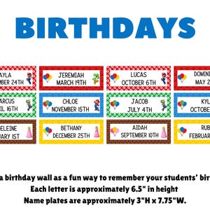 Super Mario Classroom Decor Bundle, Printable Video Game Bulletin Board ...