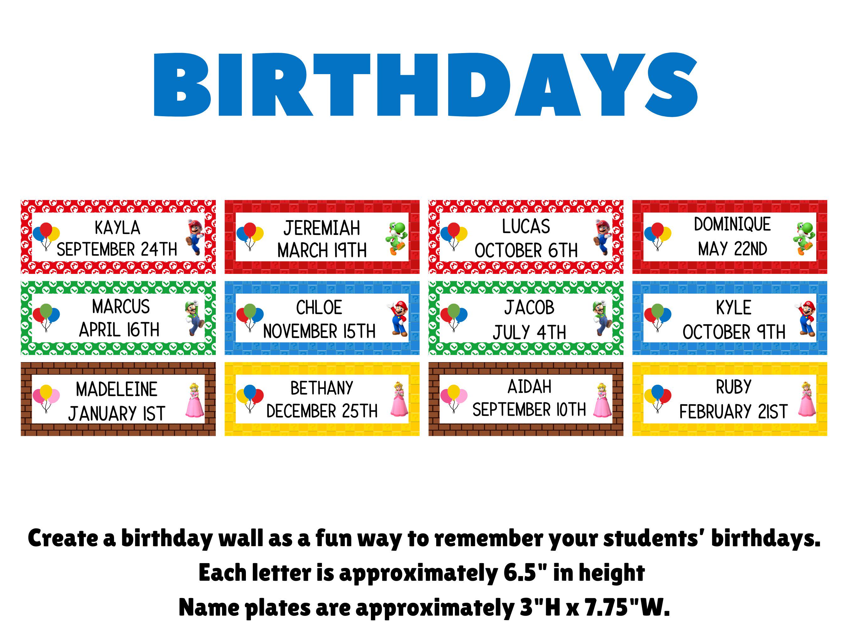 Super Mario Class Decor | Class Decor | Wall Decor | Classroom Bundle ...