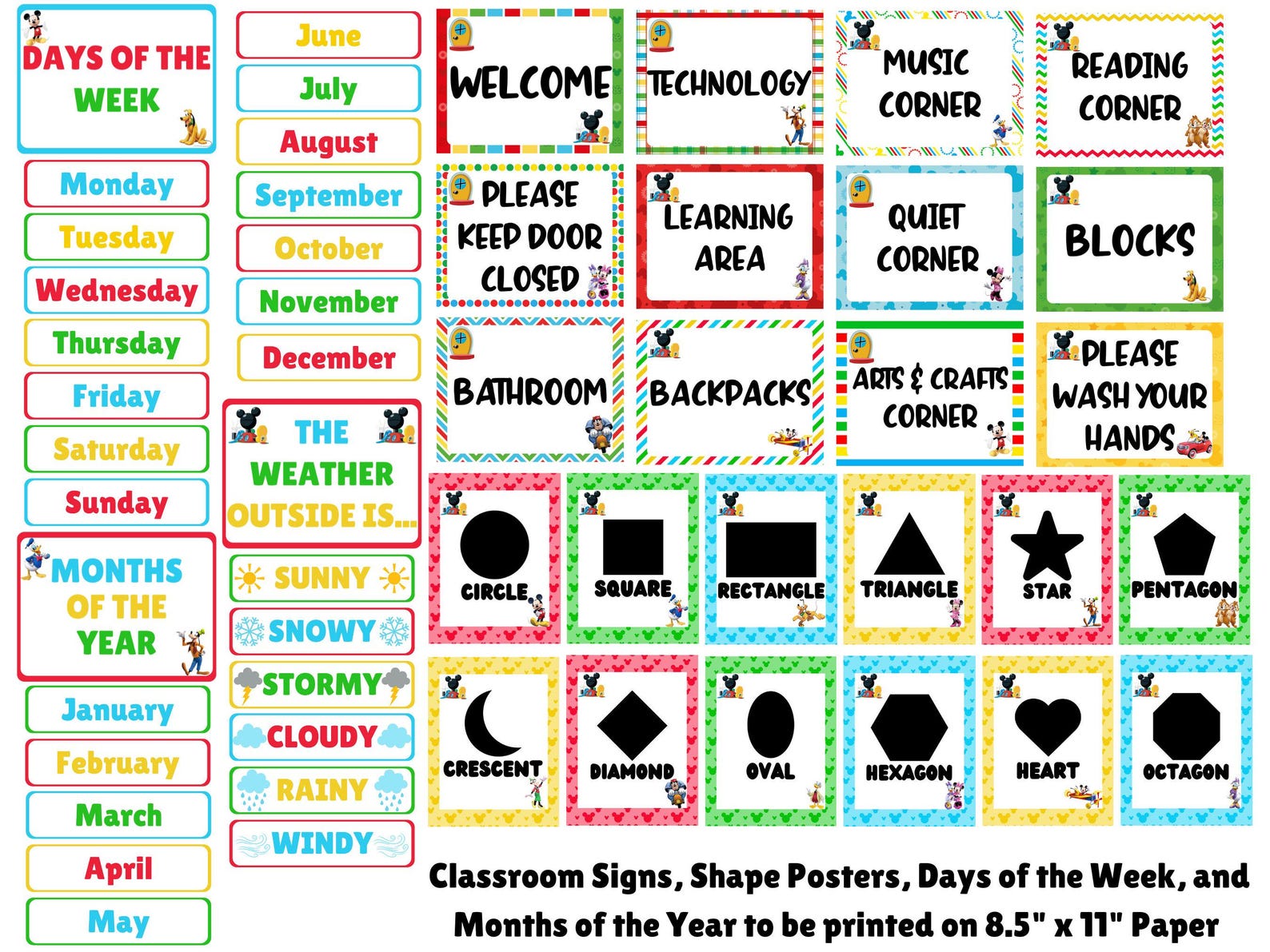 Mickey Class Decor | Wall Decor | Classroom Decorations | Classroom ...