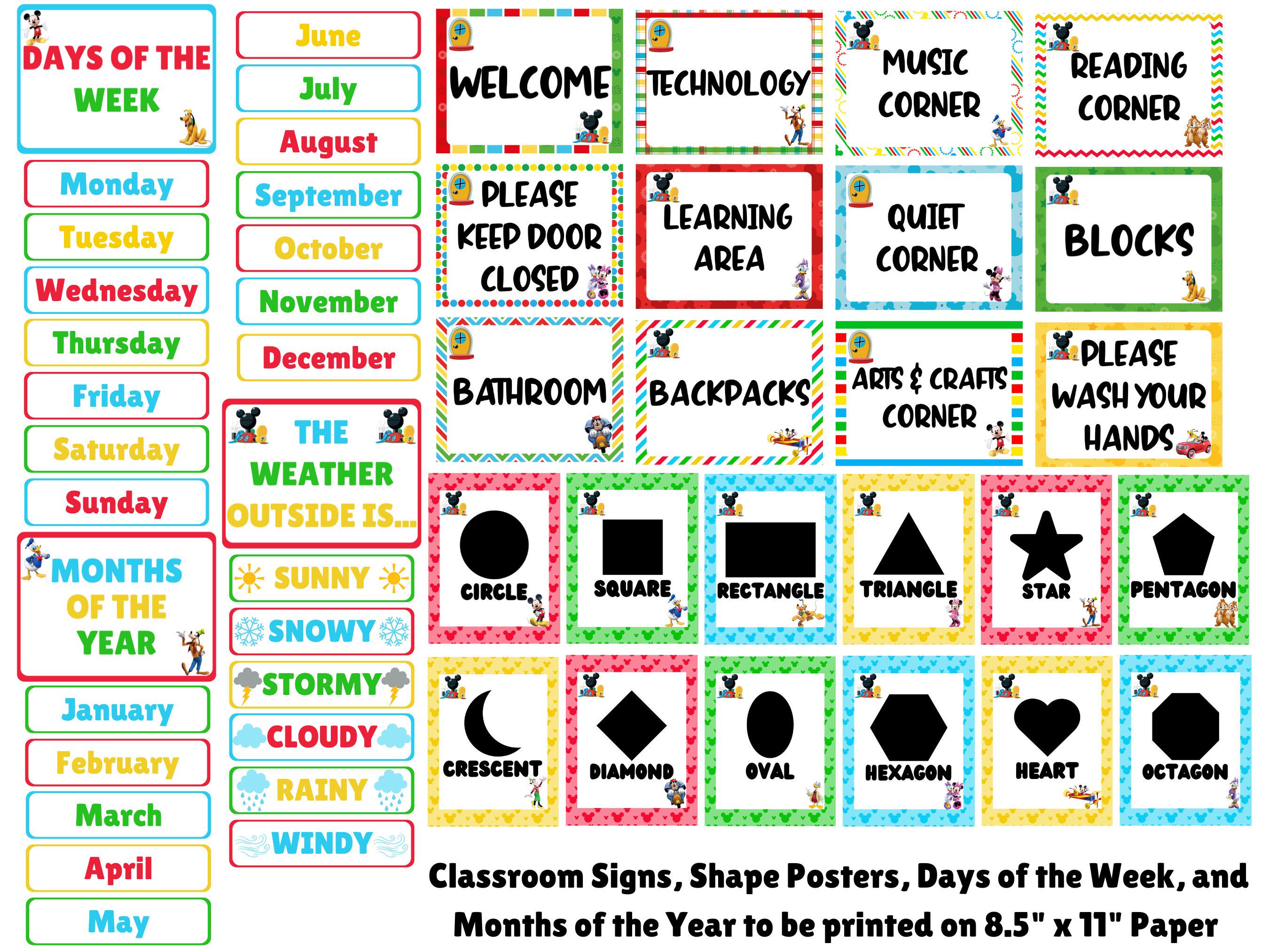 Mickey Class Decor | Wall Decor | Classroom Decorations | Classroom ...
