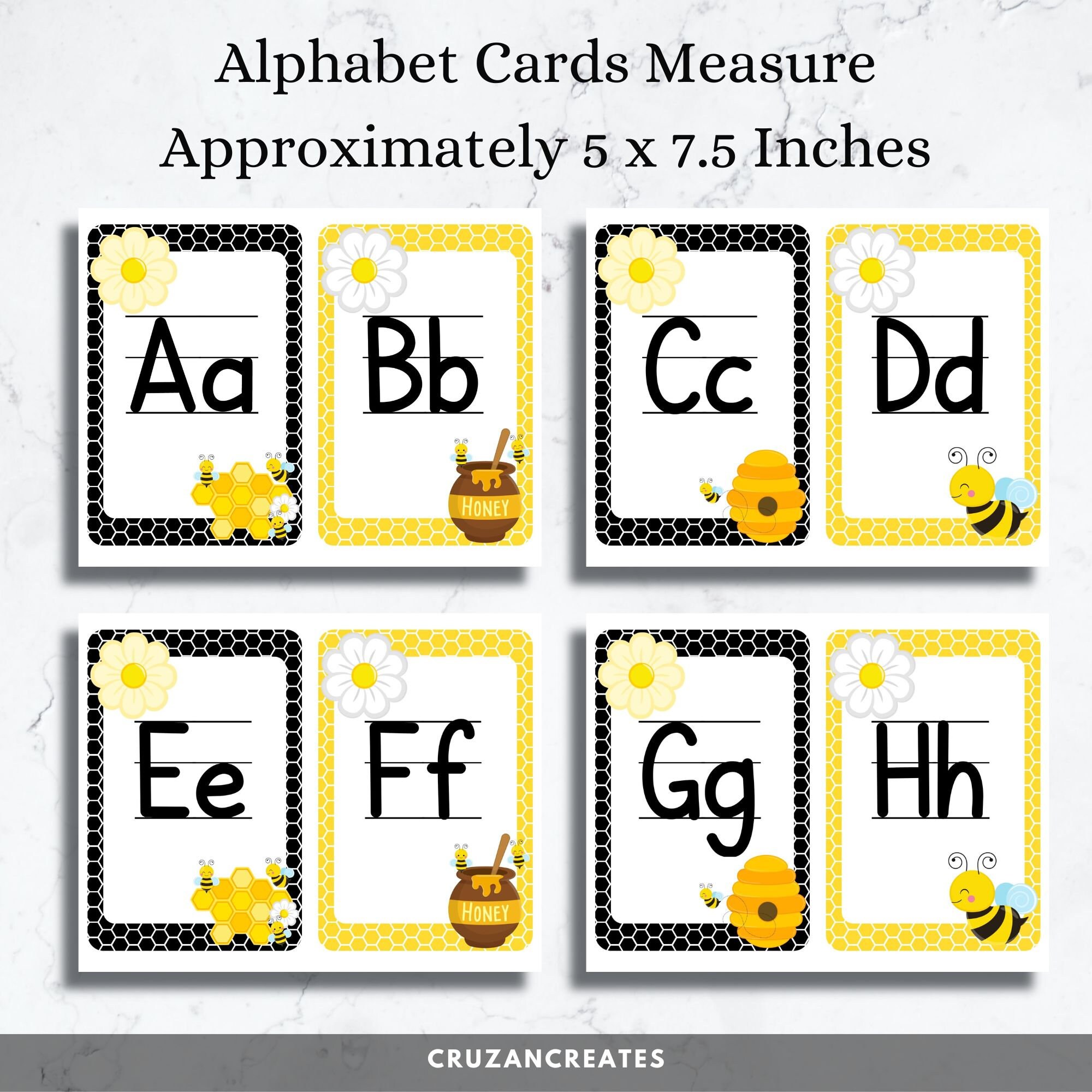Bumble Bee Alphabet | Classroom Decor | Class Decor Set | Classroom ...