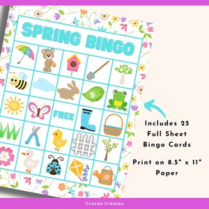 Spring Bingo | Bingo Game | Spring Printable Bingo | Easter Bingo ...