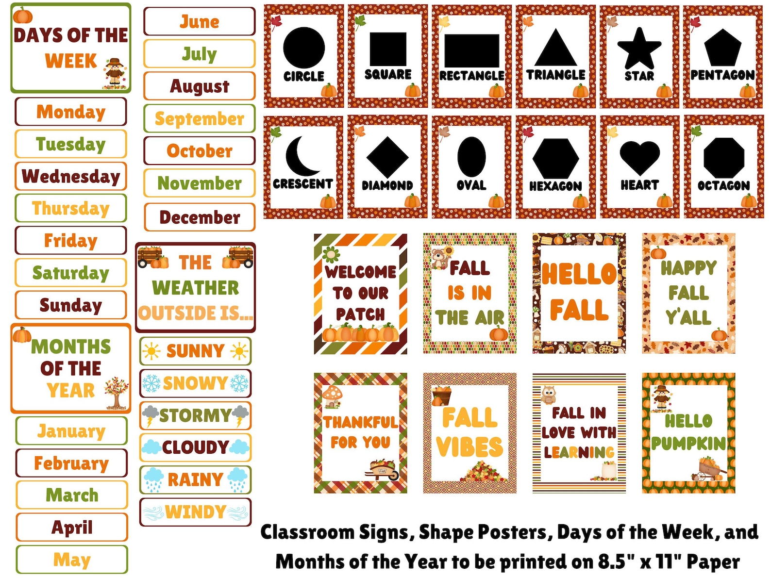 Fall Classroom | Classroom Decor | Fall Class Decor | Wall Decor | Fall ...