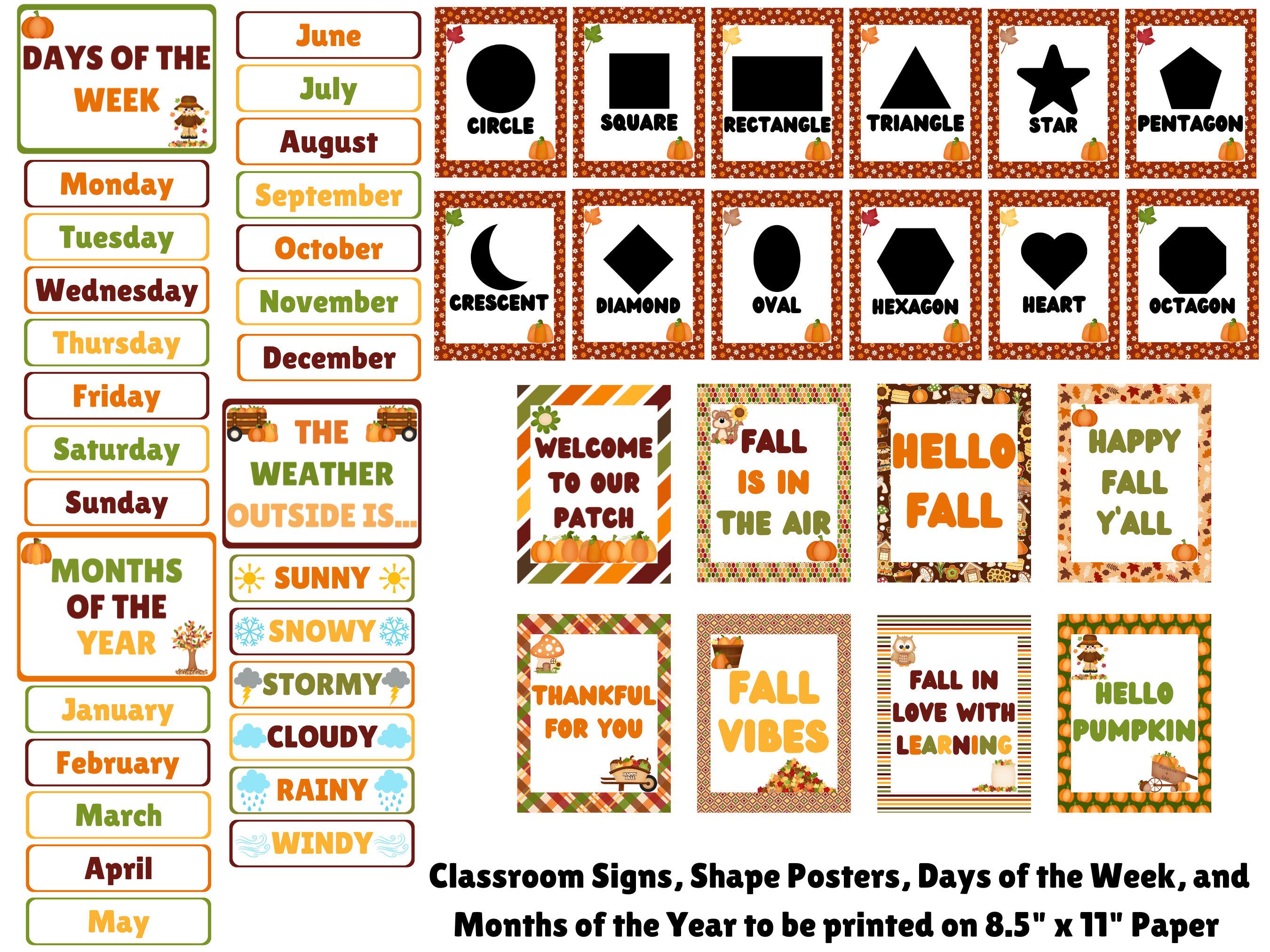 Fall Classroom | Classroom Decor | Fall Class Decor | Wall Decor | Fall ...