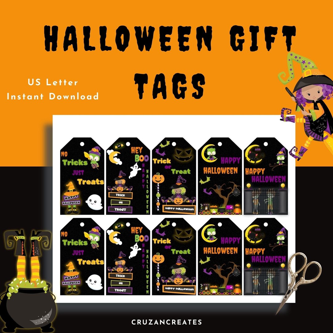 Halloween Gift Tags | Gift Tags for Halloween | Printable Gift Tags ...