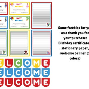 Super Mario Classroom Decor Bundle, Printable Video Game Bulletin Board ...