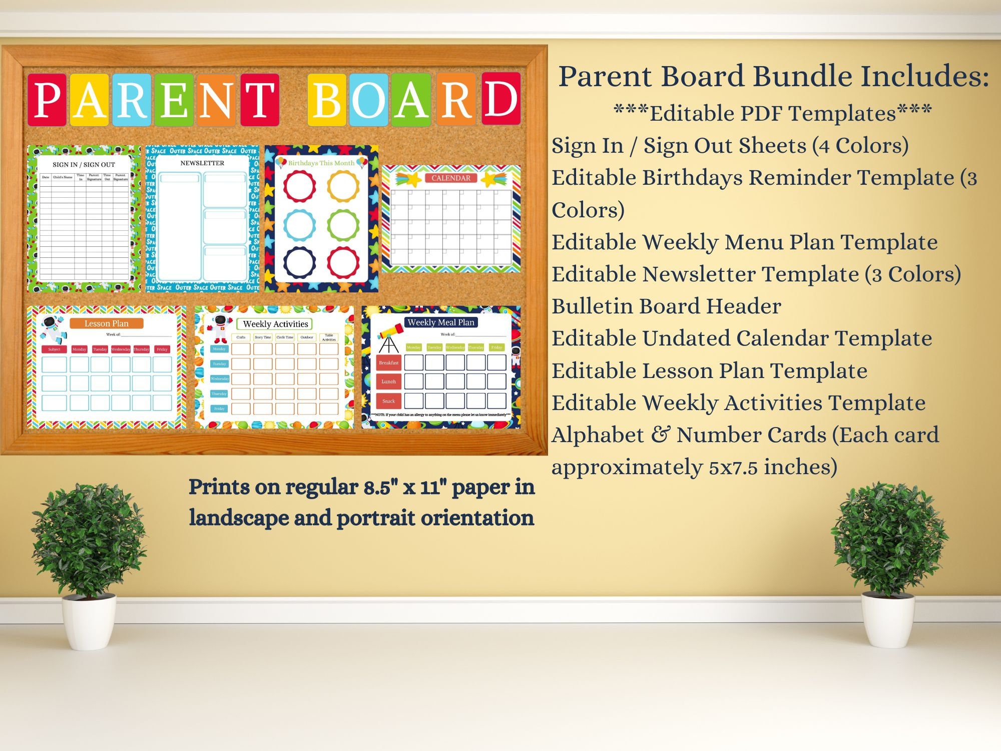 Daycare Parent Board | Preschool Parent Board | Bulletin Board Template ...